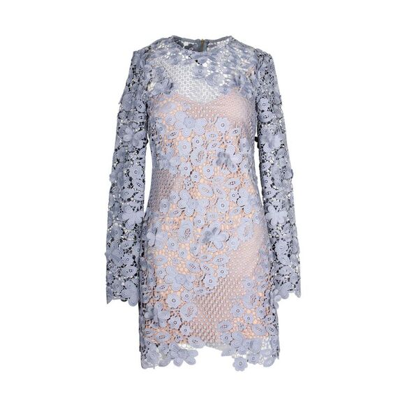 Self-Portrait | Dresses | Powder Blue Lace Mini Dress | Poshmark